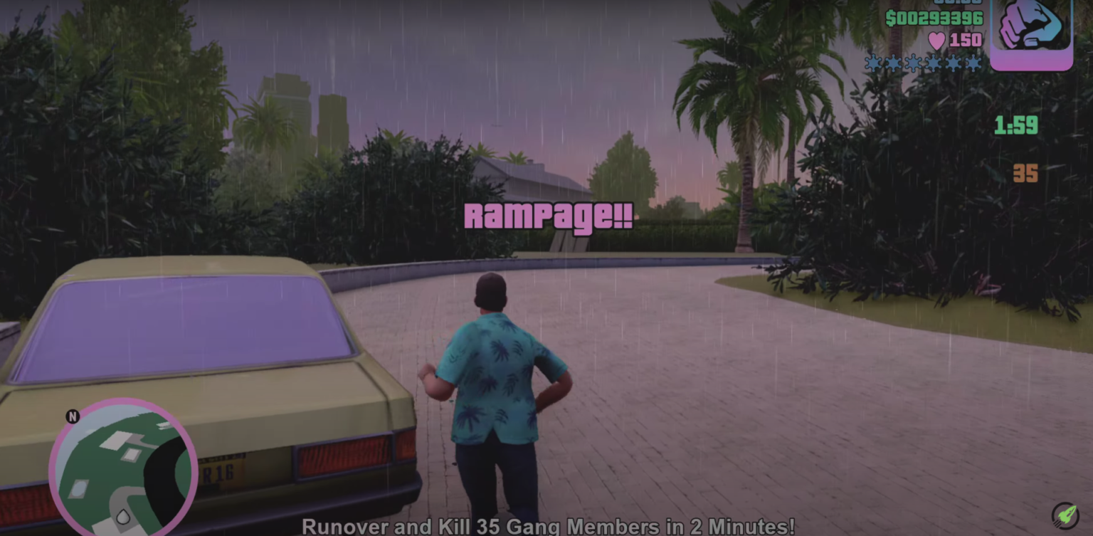 GTA Vice City - Rampage ‘Gang Members/Vehicle’ | Mission Questline