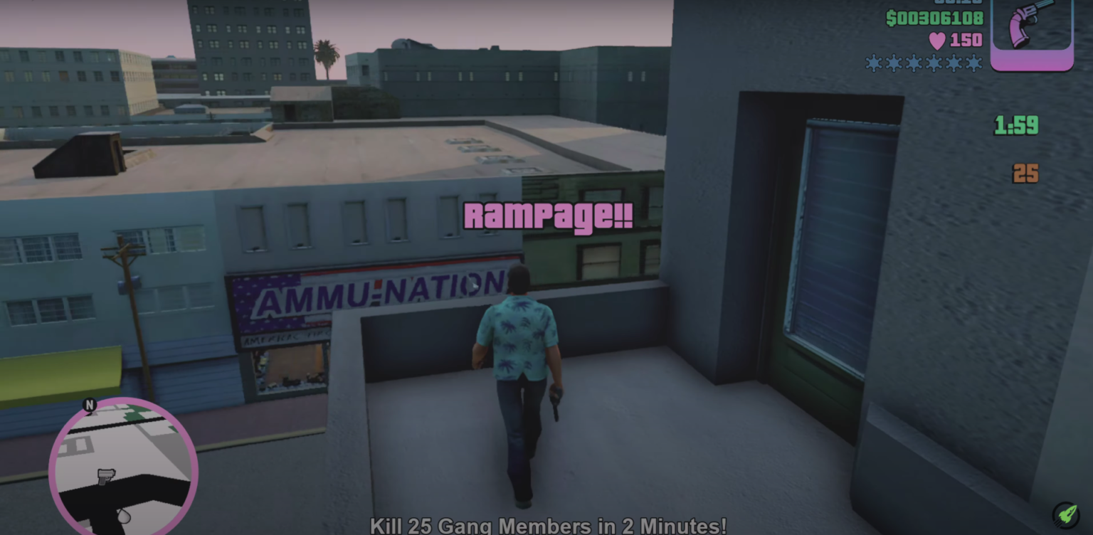GTA Vice City - Rampage ‘Gang Members/Colt Python’ | Mission Questline