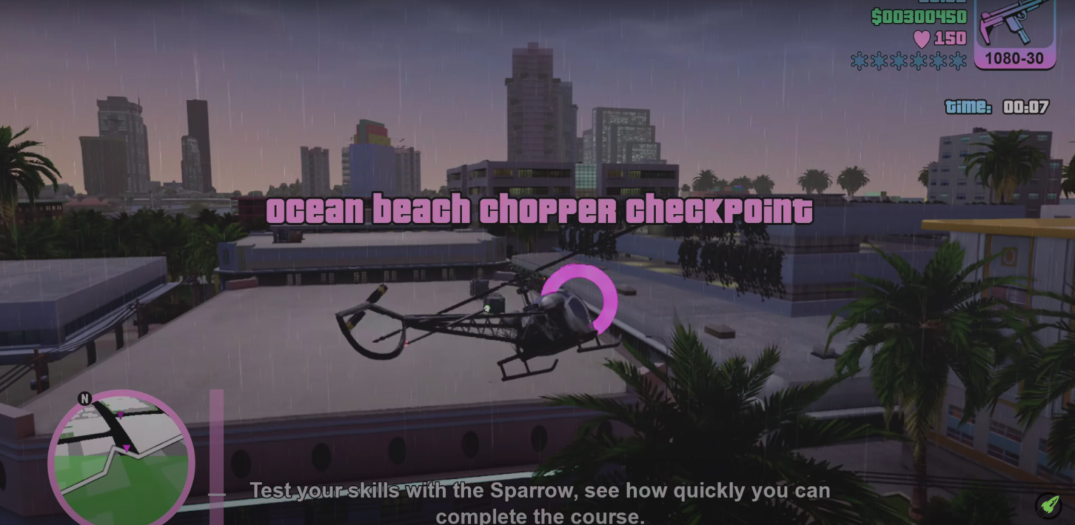 GTA Vice City - Ocean Beach Chopper Checkpoint | Mission Questline